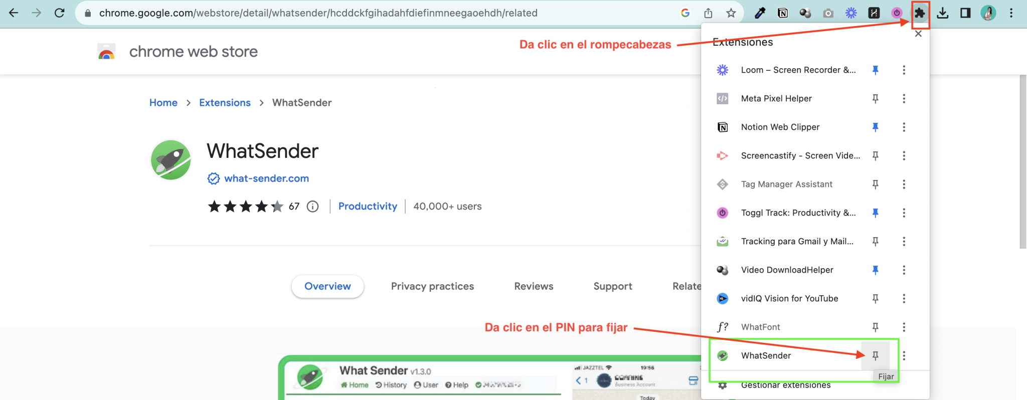 Installation of WhatSender - WhatSender Centro de ayuda
